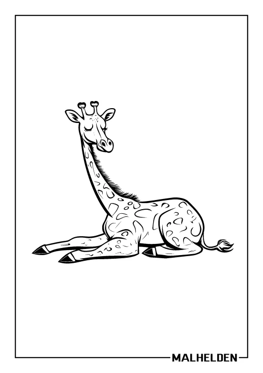 Giraffe Ausmalbilder | kostenlose PDF Malvorlagen